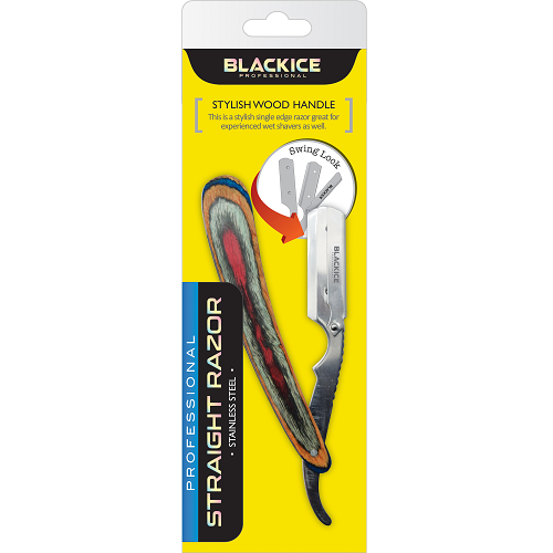 Black Ice Swing Lock Straight Razor Wood Handle Multi Color – Saberprof